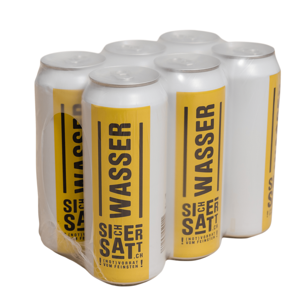 6 Dosen à 0.5L Trinkwasser | SicherSatt